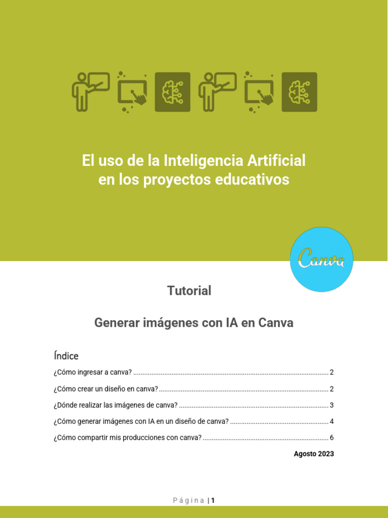 Tutorial-Generar Imagenes Con IA en Canva | Descargar gratis PDF | Inteligencia artificial ...