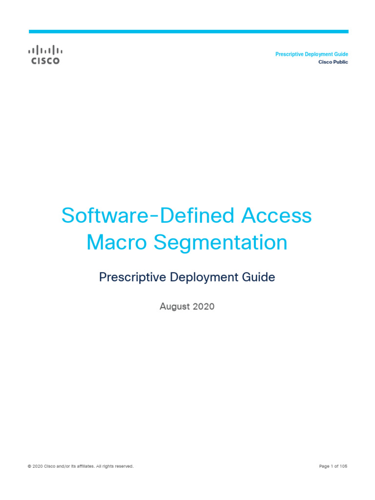 Cisco Sda Macro Segmentation Deploy Guide | PDF | Computer Network ... Cisco Sda Macro Segmentation Deploy Guide | PDF | Computer Network ...