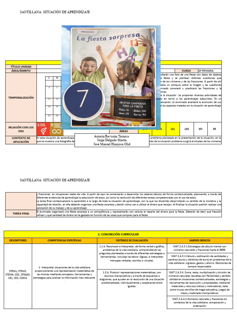 SdA - MATEM TICAS 4-7 | PDF | Aprendizaje | Evaluación
