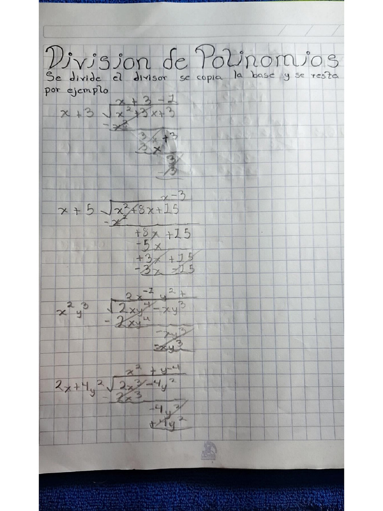 Ejercicio de division algebraica | PDF
