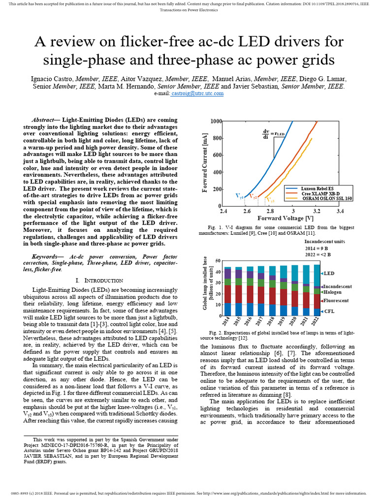 Flicker-Free LED Driver Review | PDF | Light Emitting Diode ...