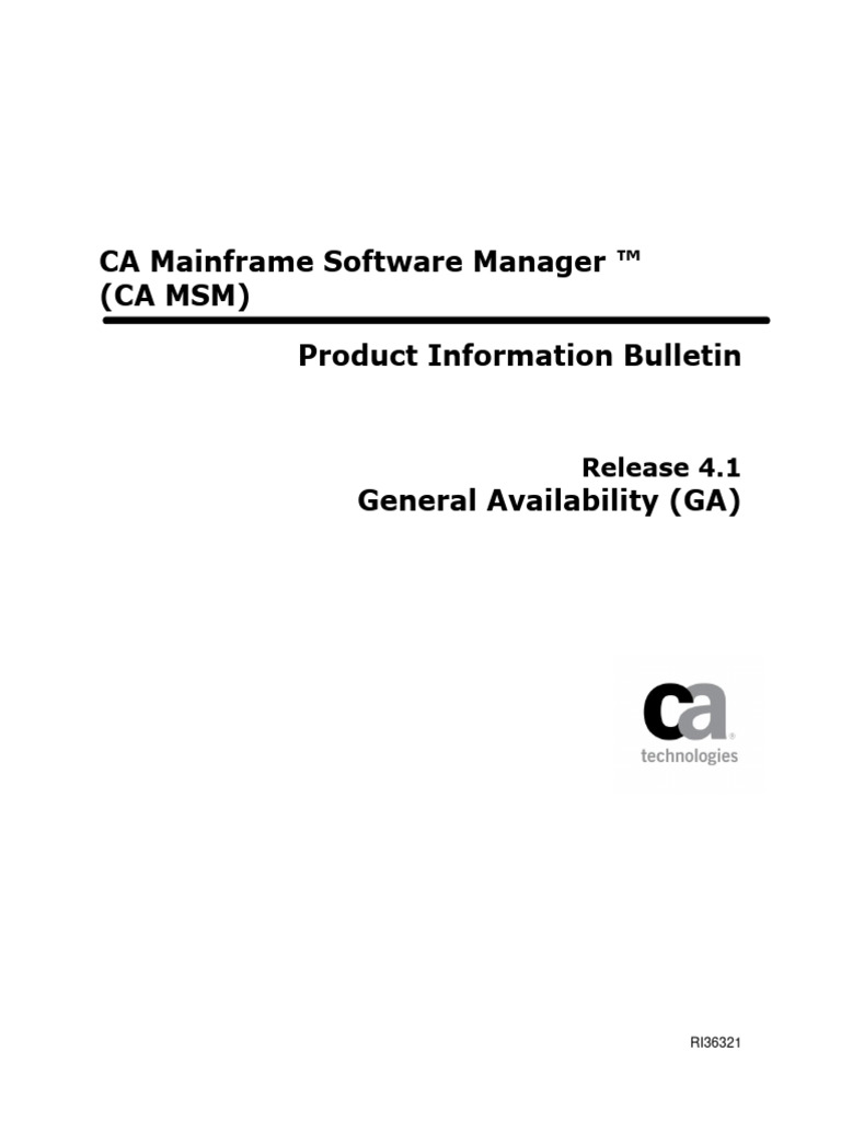 RI36321 | PDF | Mainframe Computer | Documentation