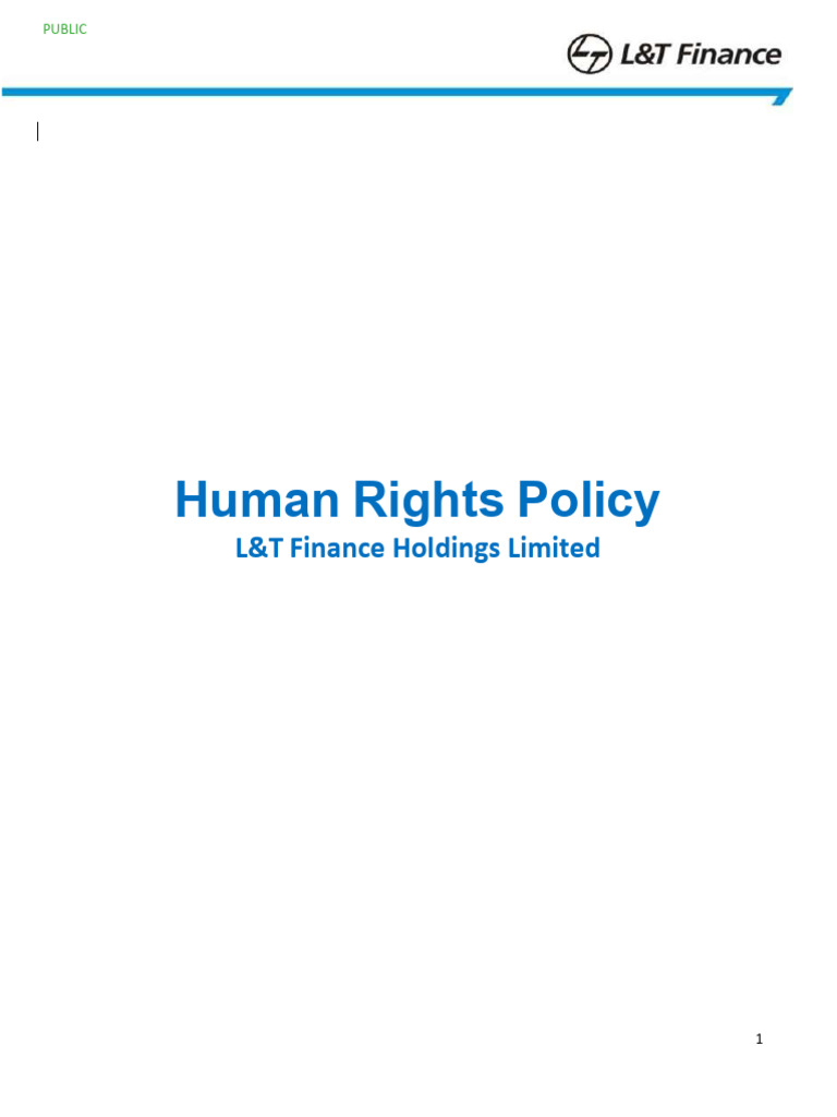 Human Rights Policy - Clean Version | PDF | Human Rights | Dignity