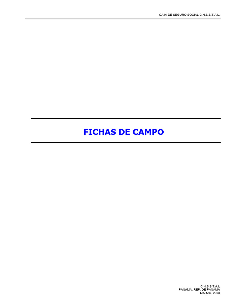 Ficha de Campo | PDF | Empleo | Máquina elevadora