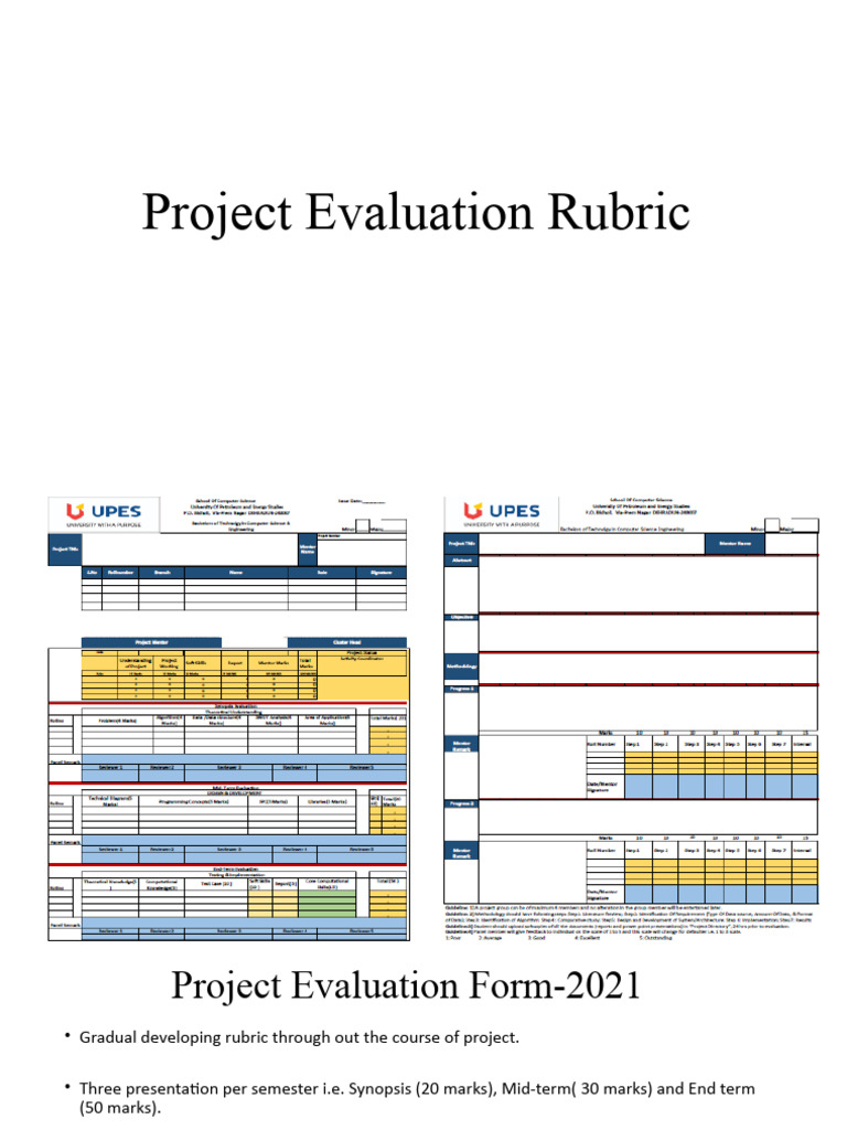 Revised Rubric For Project Evaluation - 2021 | Download Free PDF | Computer Programming ...