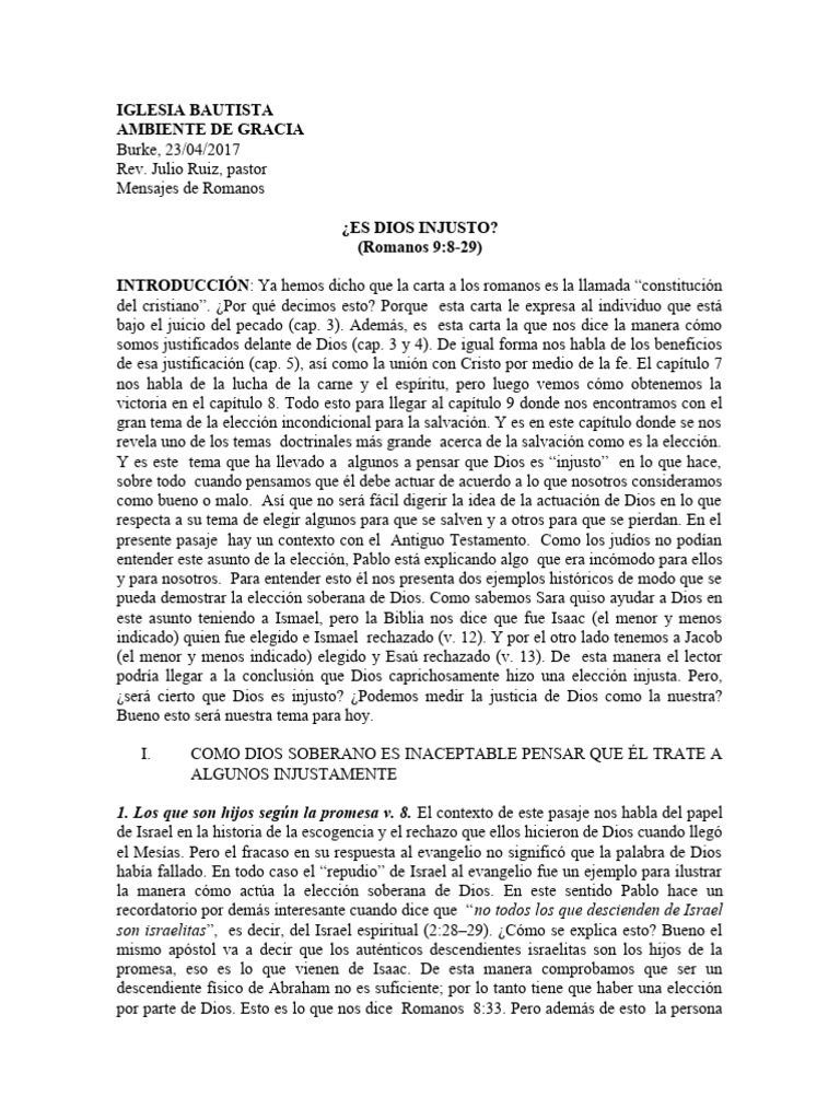 Es Dios Injusto | Descargar gratis PDF | Dios | Salvación