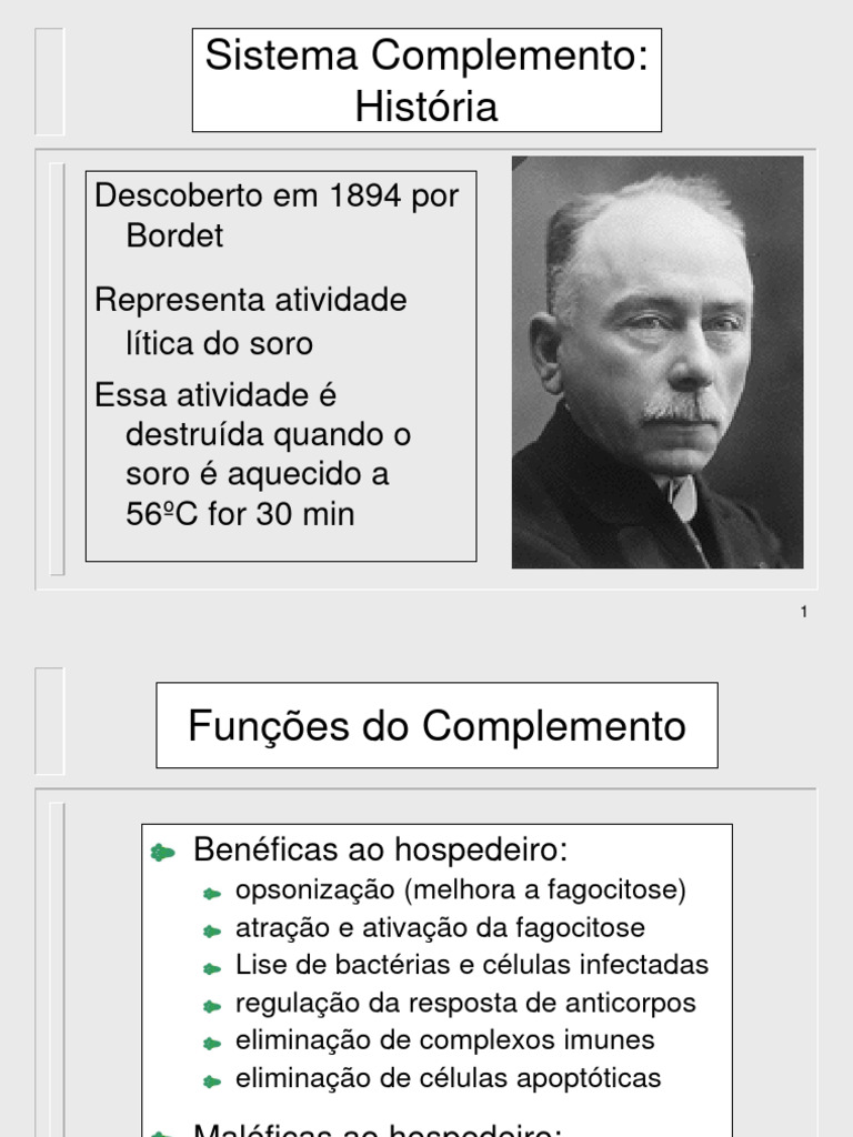 Sistema Complemento-1 | PDF | Sistema complementar | Proteínas