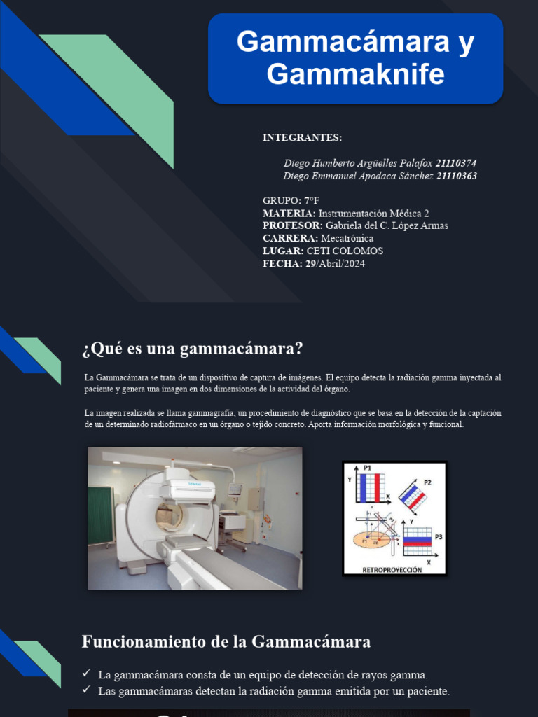 Gammacámara y Gamma Knife: Usos y Función | PDF | Terapia de radiación ...