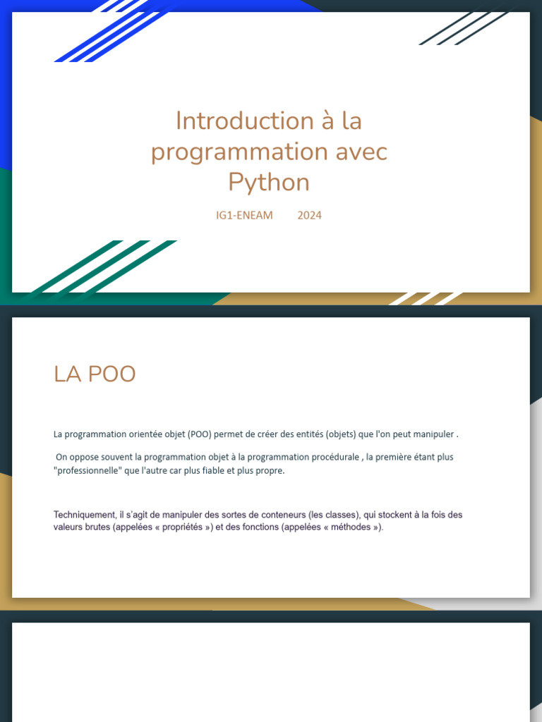 Poo Python1 | PDF | Classe (informatique) | Python (Langage de ...