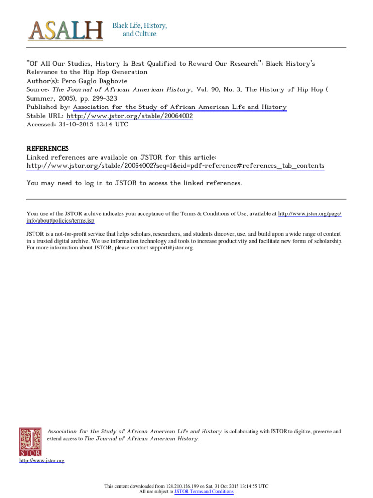 Black History's Impact on Hip Hop Culture | PDF | Hip Hop Music | Rapping