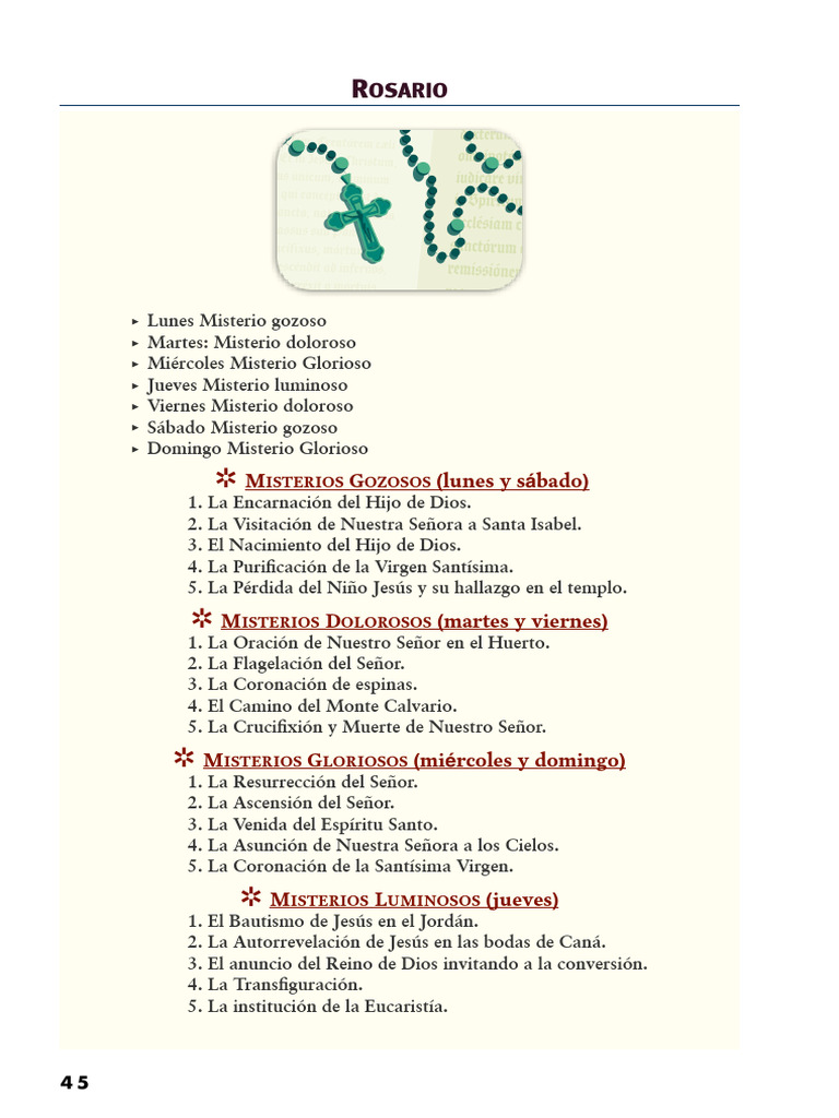 Rezar El Rosario | PDF | María, madre de Jesús | Rosario