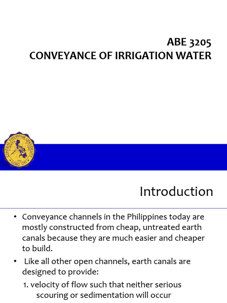 Irrigation Water Conveyance Systems | PDF | Dam | Physical Geography