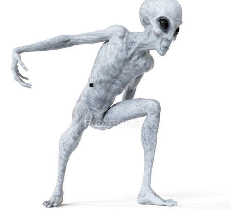 Illustration of Gray Humanoid Alien On White Background. - Eyes, 3d ...
