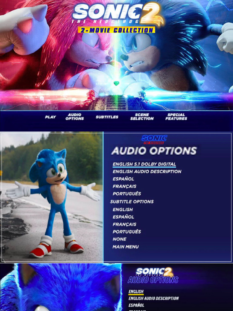 Sonic The Hedgehog 2 Movie Collection DVD Menu | PDF
