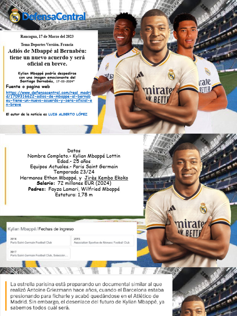 Kylian Mbappé Al Real Madrid | PDF | Madrid