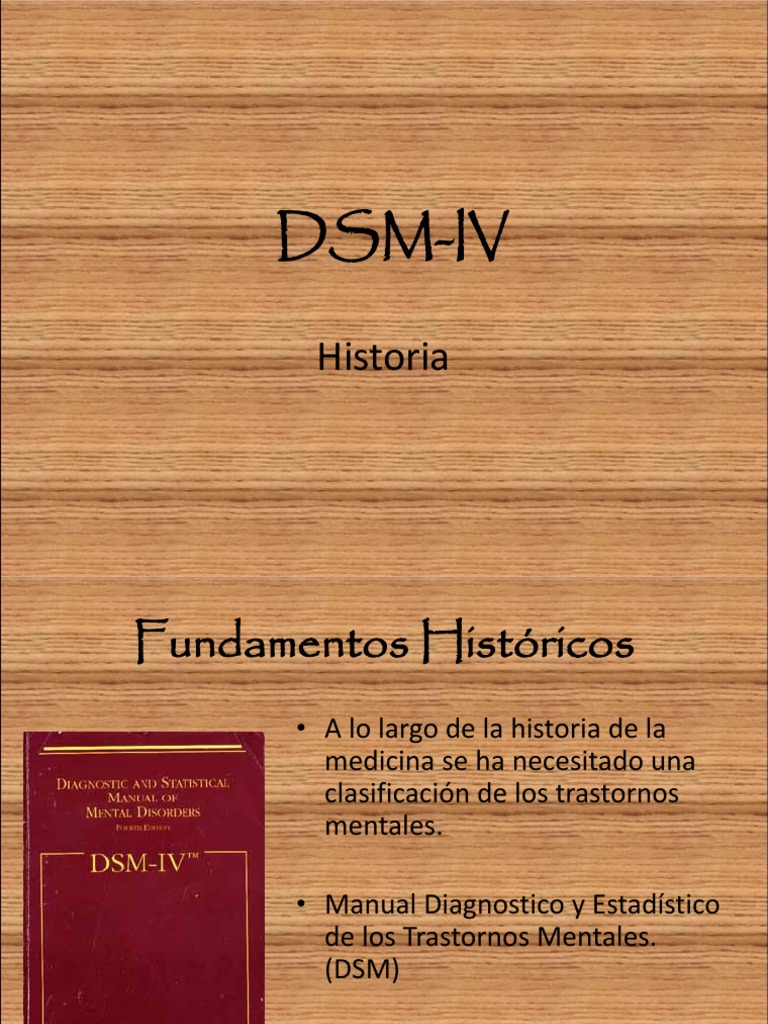 Dsm-Iv: Historia | Manual Diagnóstico y Estadístico de los Trastornos ...