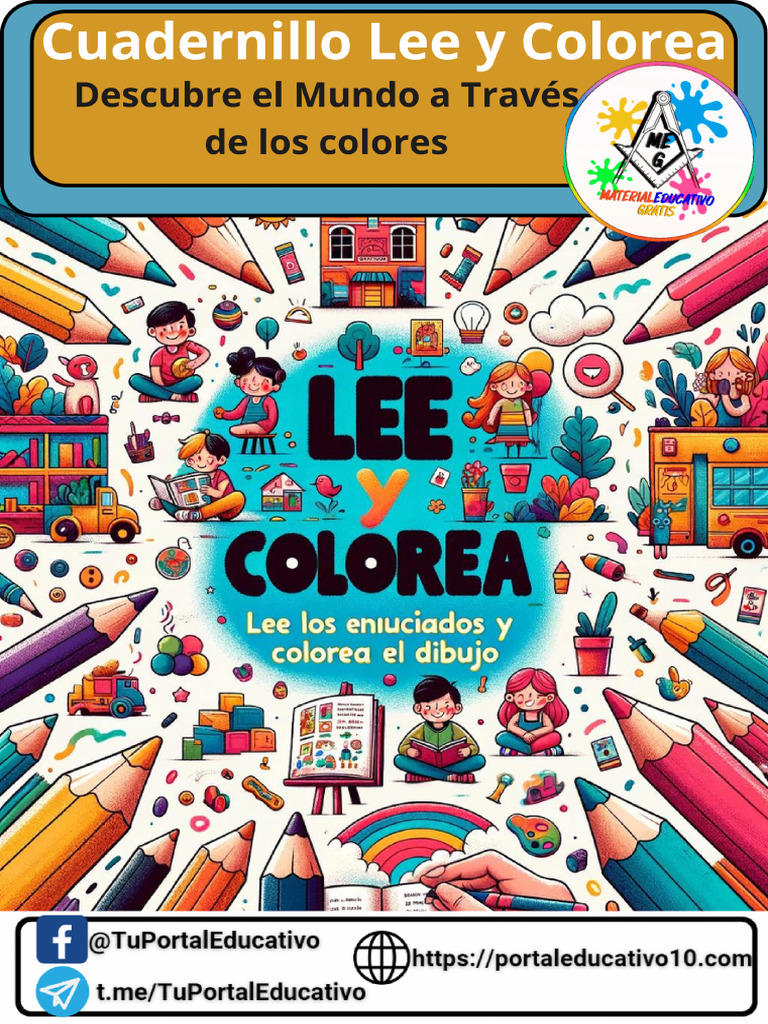 Descubre El Mundo A Través de Los Colores Cuadernillo Lee y Colorea ...