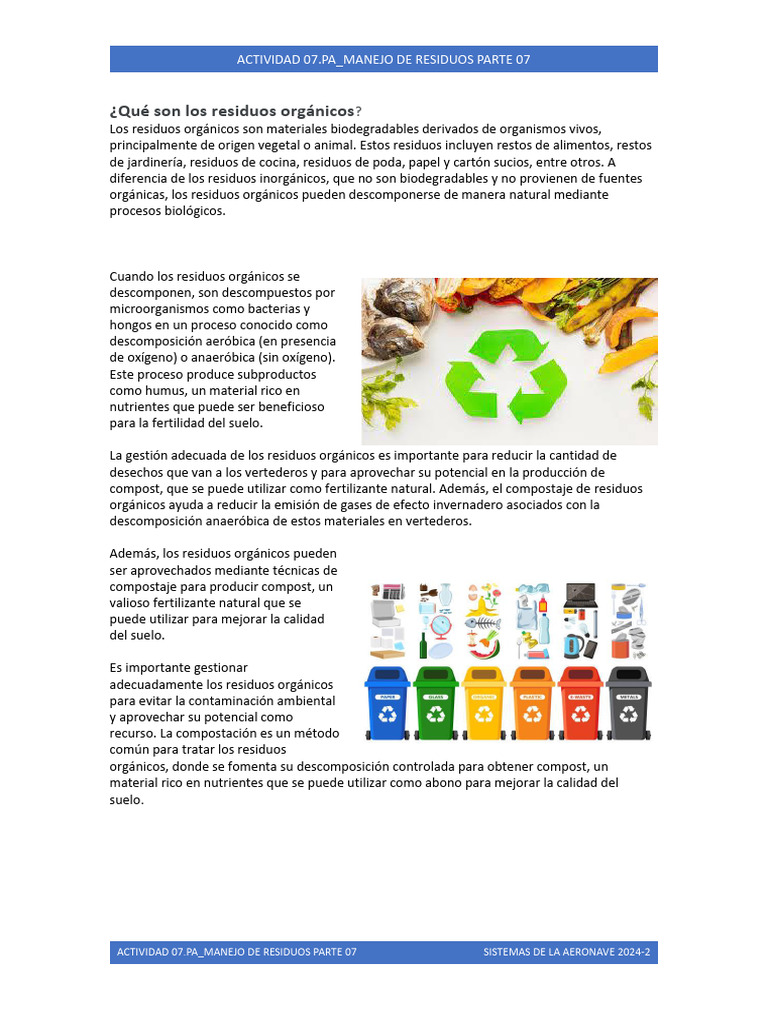 Manejo de Residuos | PDF | Compost | Residuos Manejo de Residuos | PDF | Compost | Residuos