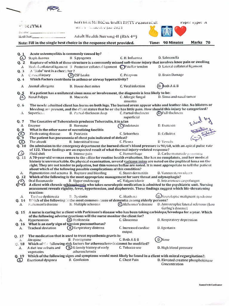 AHN 2023 Solved by ..) ( | PDF