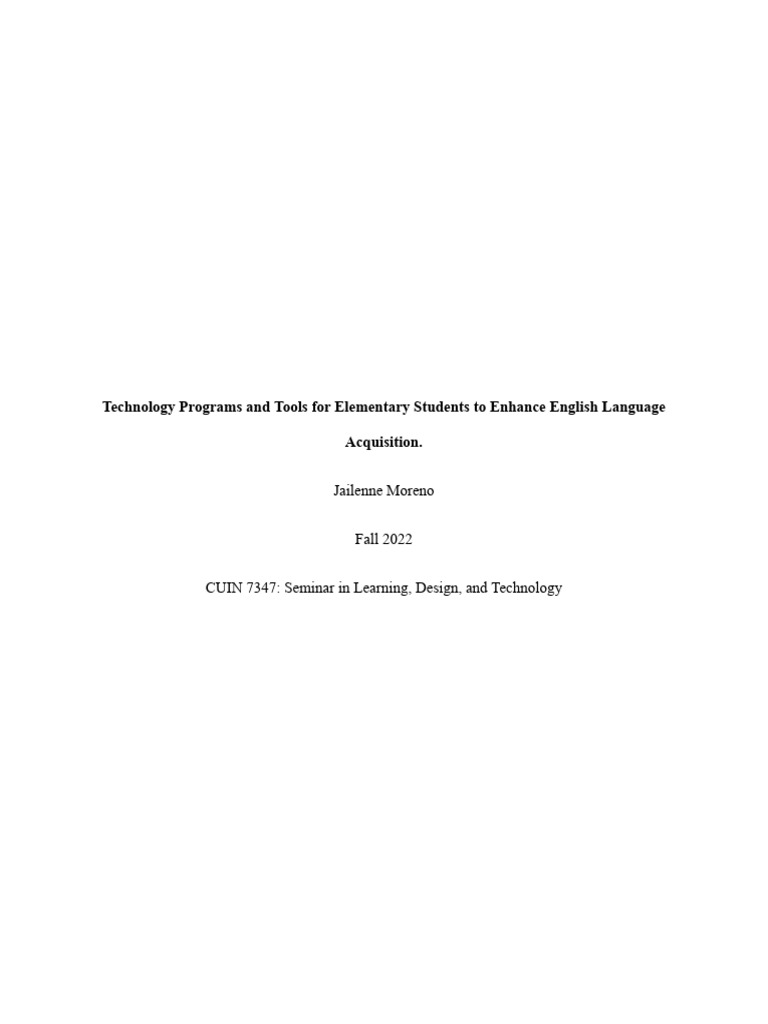 Capstone Literature Review 1 | PDF | Educational Technology | Multilingualism