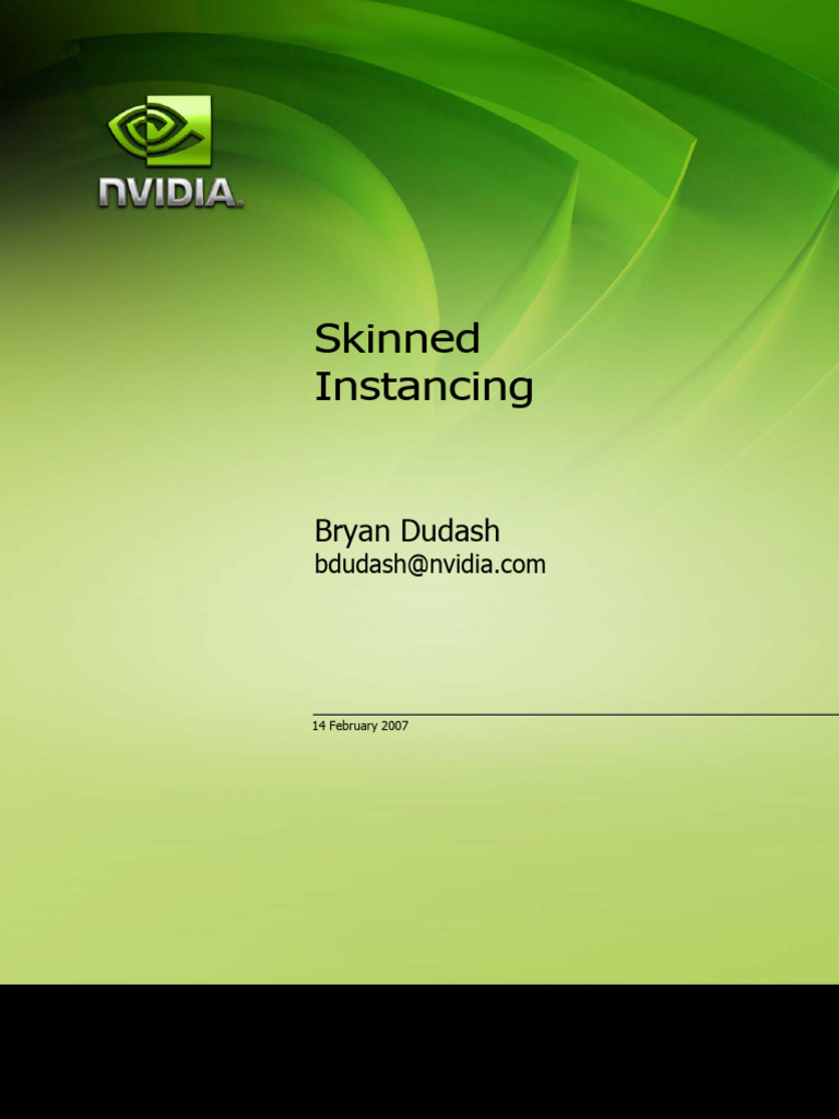 Skinned Instancing White Paper | PDF | Shader | Texture Mapping Skinned Instancing White Paper | PDF | Shader | Texture Mapping
