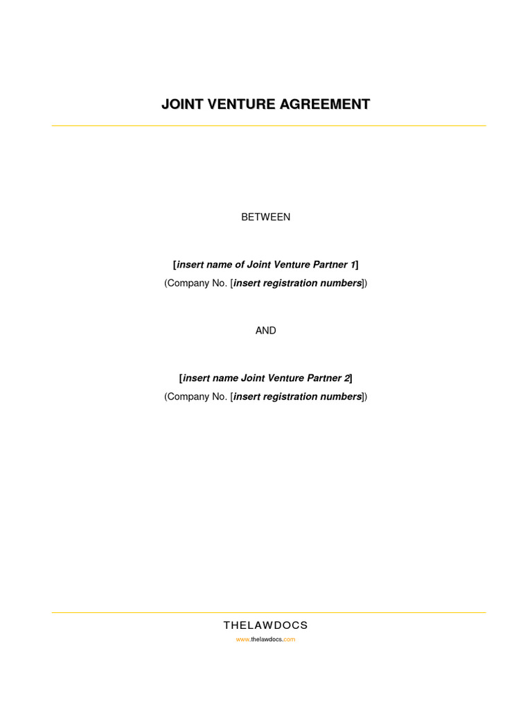 JV Agreement Sample | Download Free PDF | Joint Venture | Private Law