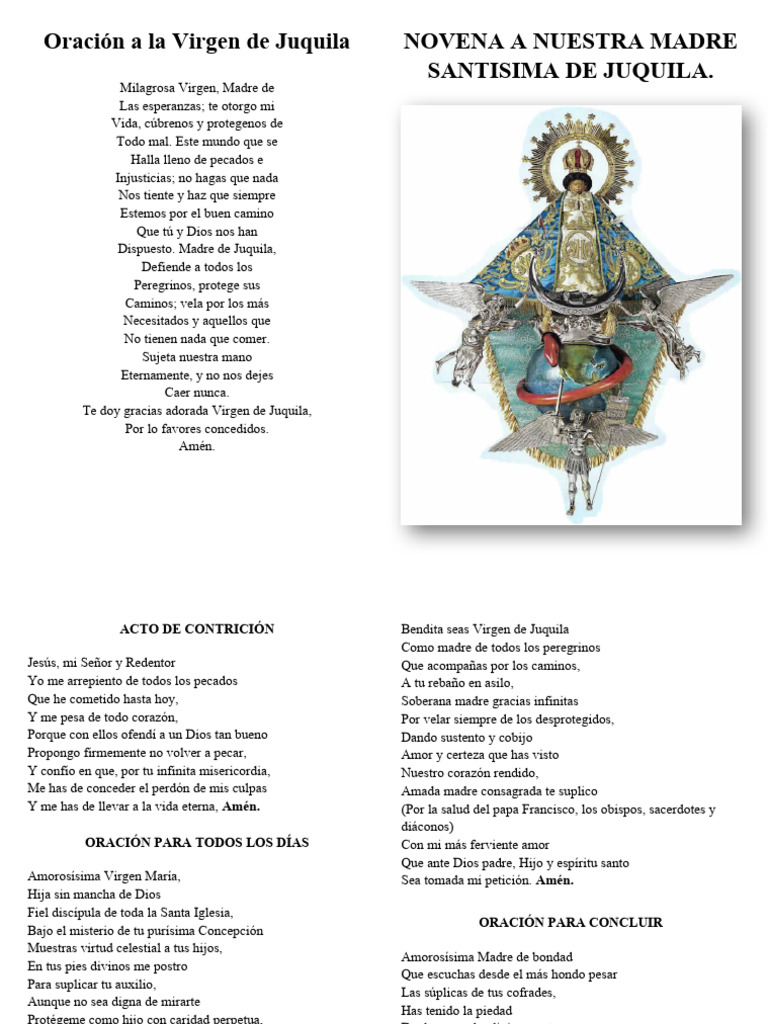 Novena de La Virgen de Juquila | PDF | Oración | Dios el padre