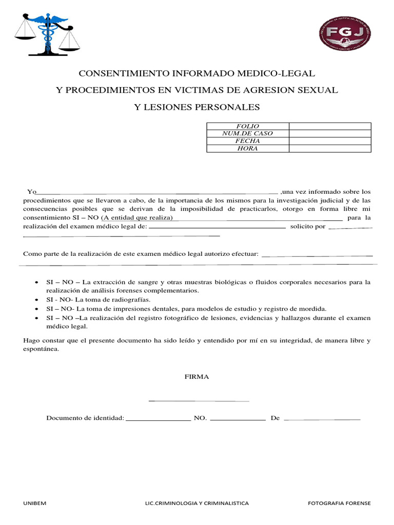 Consentimiento Informado Medico | PDF