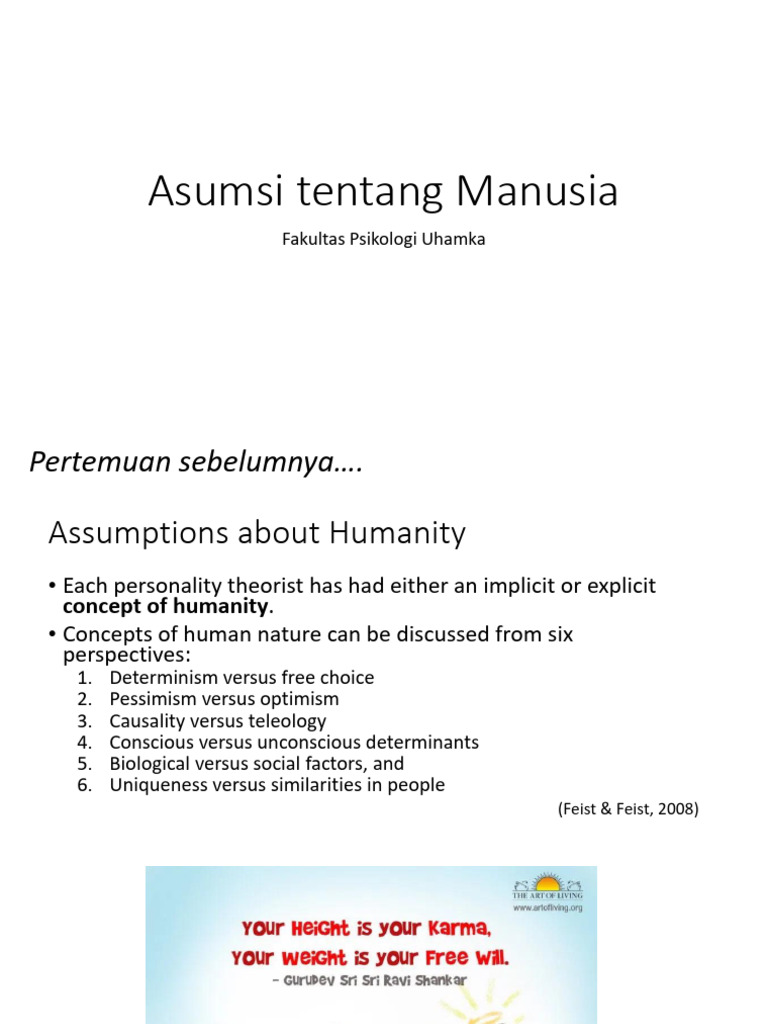 2b - Asumsi Tentang Manusia | PDF