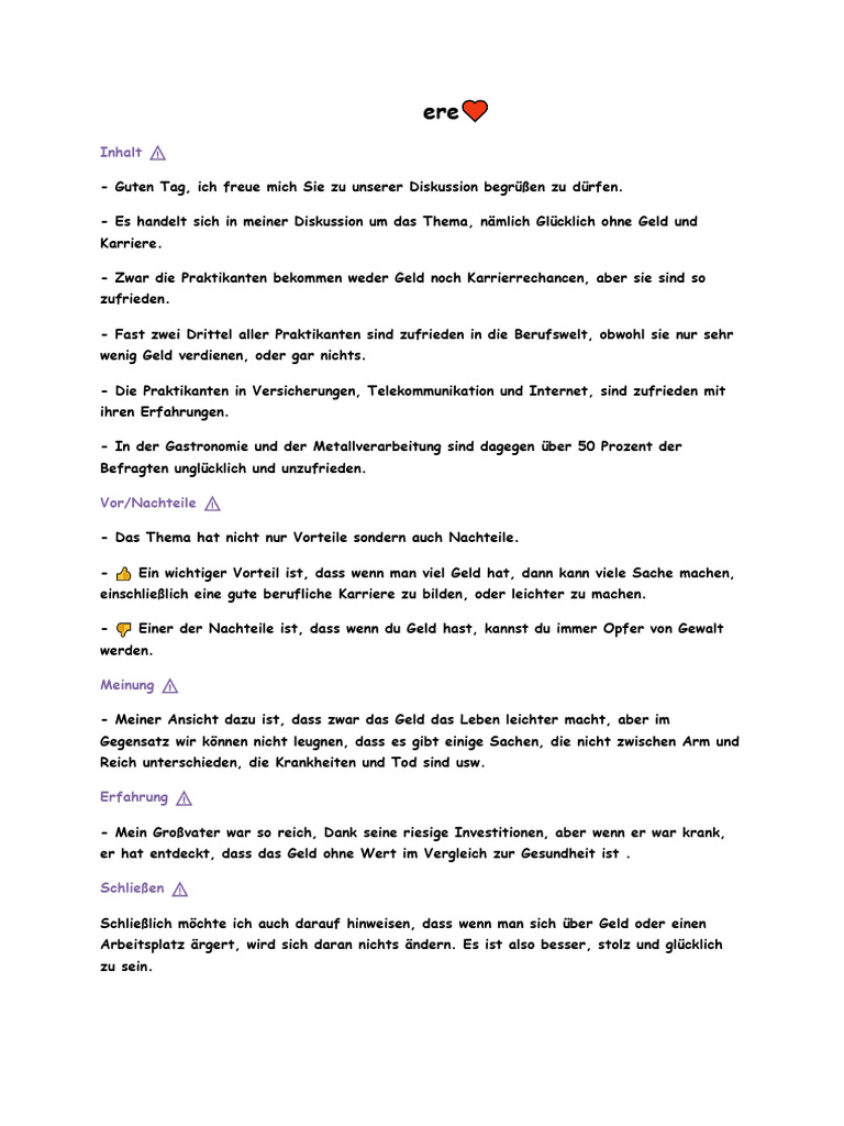 Glücklich Ohne Geld Und Karriere | PDF