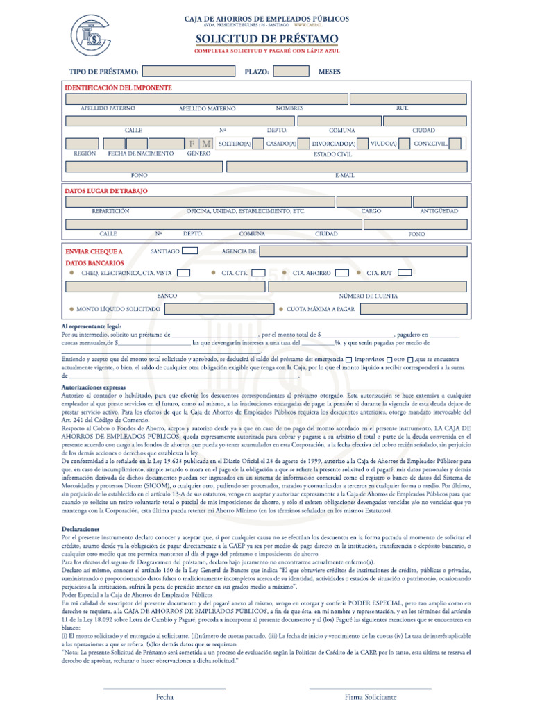 Formularios CAEP | PDF