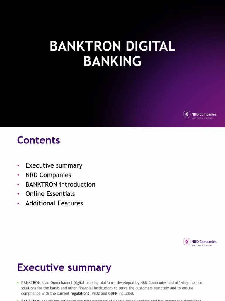 BANKTRON Digital Banking | PDF | Service Industries | Information Technology