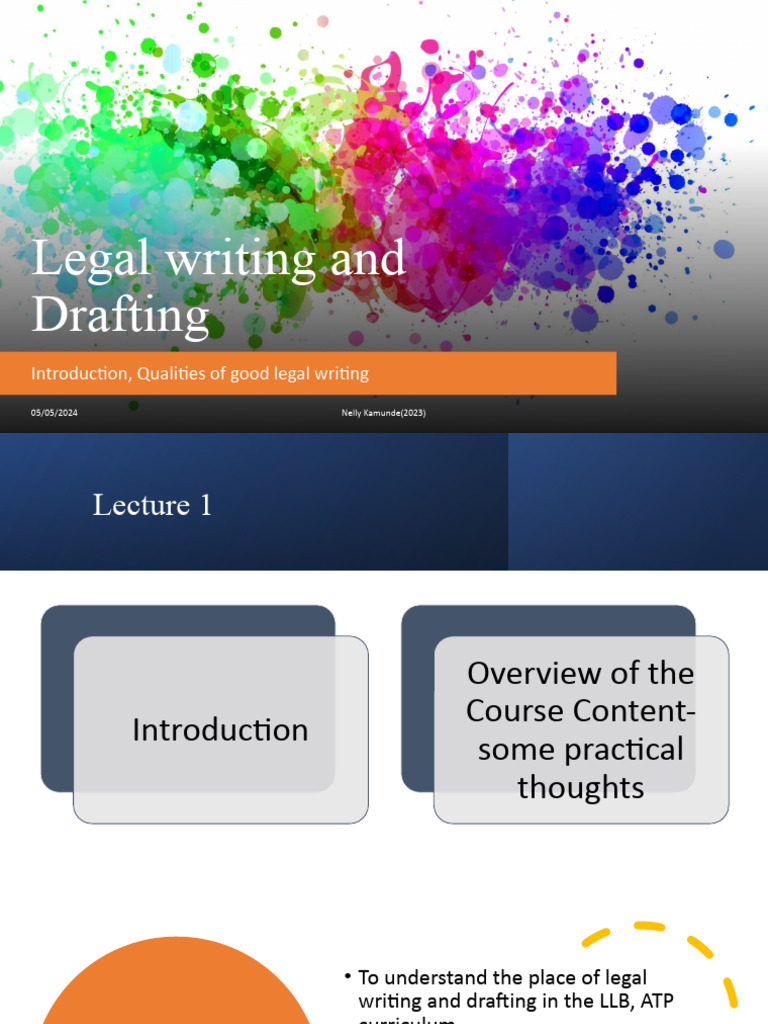 Week 1 and 2, Introduction, Qualities of Good Writing | PDF | Lecture