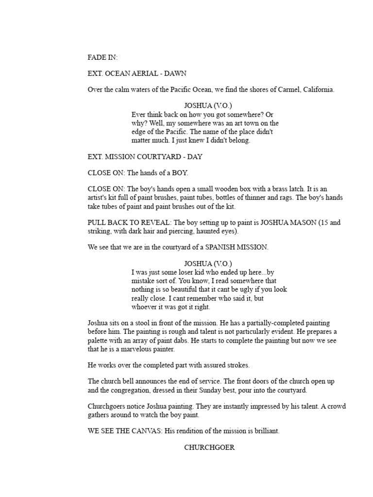 Carmel Final Script | PDF | Dennis The Menace (U.S. Comics)