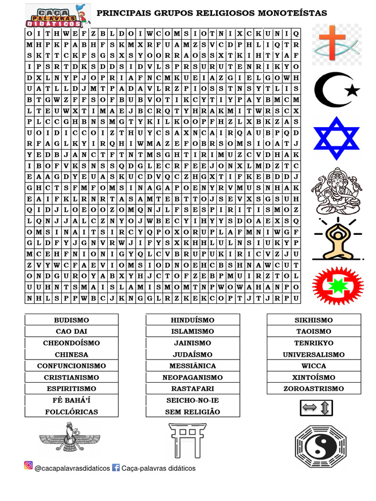 Principais Grupos Religiosos Monoteístas | PDF | Estilo de vida