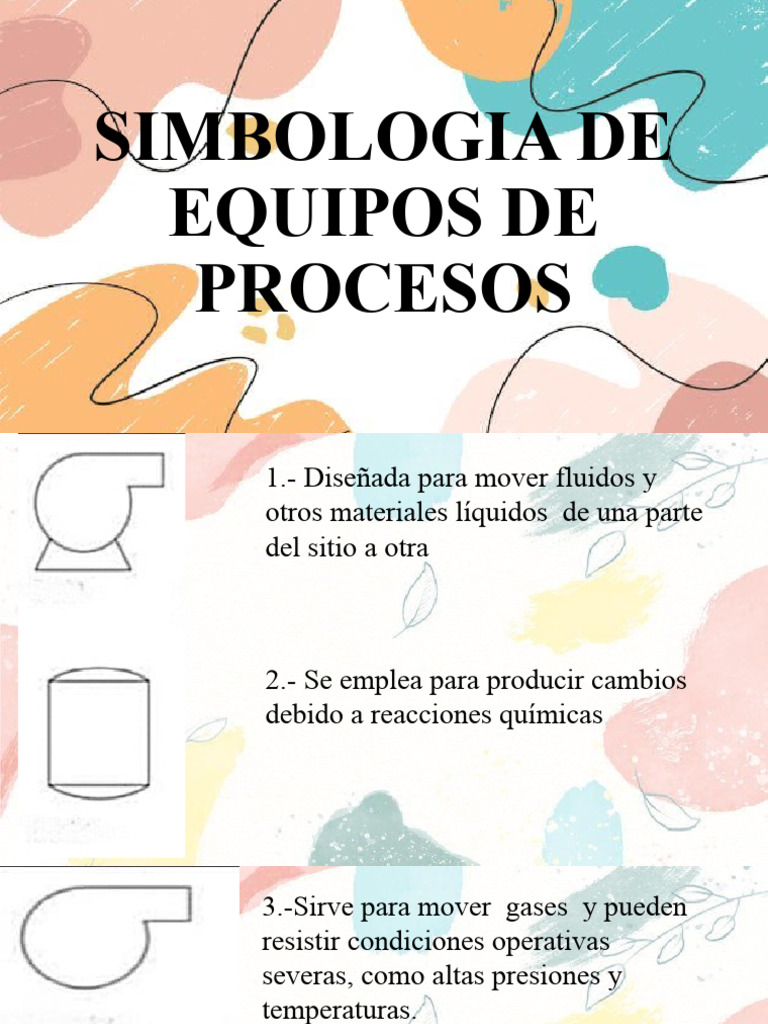 Simbologia de Equipos de Procesos | PDF | Gases | Líquidos