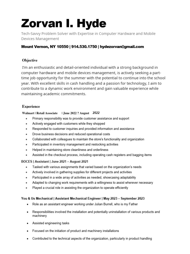 Final (Resume) 2023 | Download Free PDF | Computing | Business