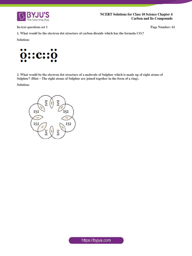 NCERT Solutions For Class 10 March 29 Science Chapter 4 Carbon and Its ...