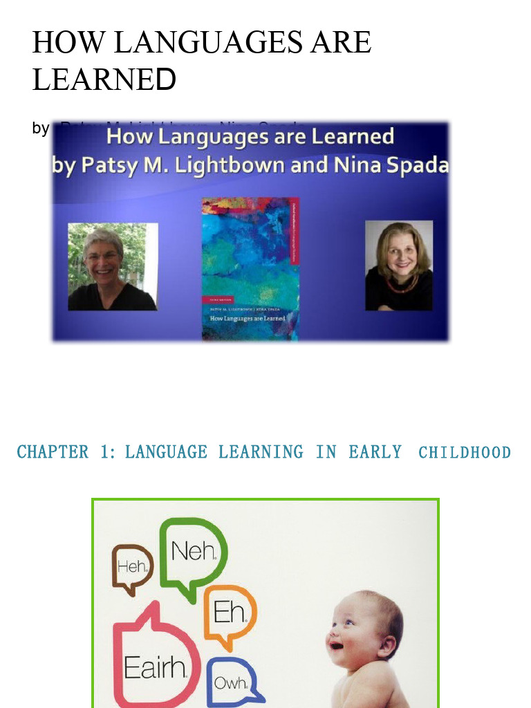 How Languages Are Learned - 1ST Chapter | PDF | Language Acquisition ...