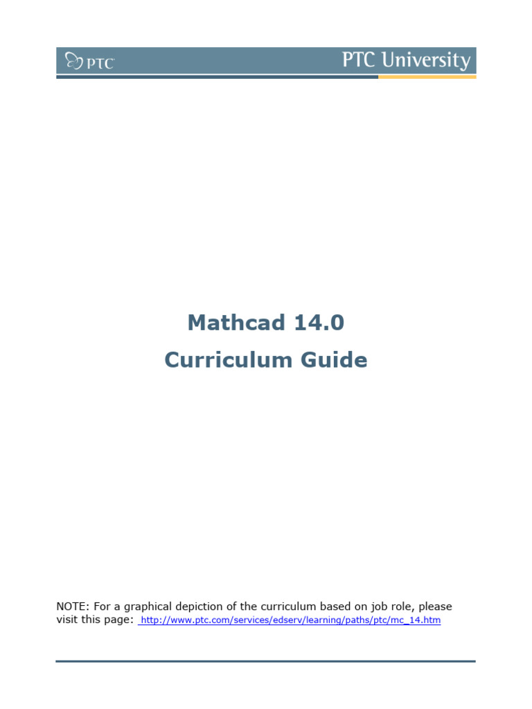 Mathcad 14.0 Curriculum Overview | PDF | Equations | Computer Programming