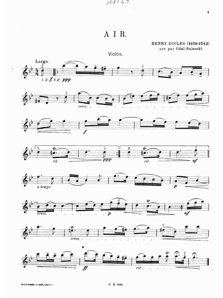 Eccles G Minor | PDF
