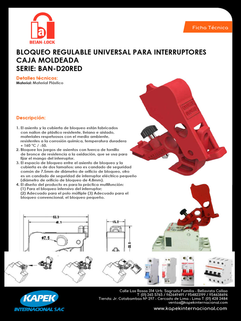 Ficha Técnica Beian Lock Ban d20 | PDF