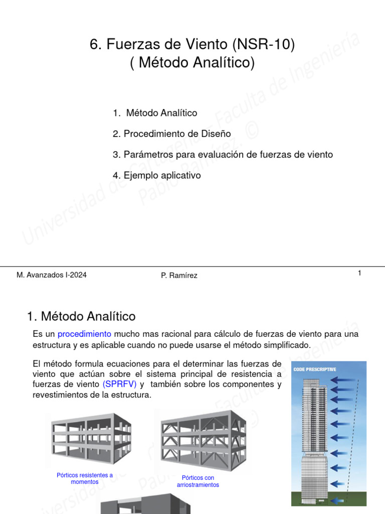 CLASE 6 - Fzas de Viento - Metodo Analitico | PDF | Barlovento y sotavento | Herida