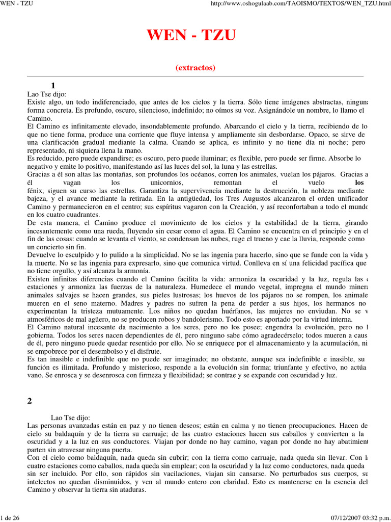 Wen - Tzu | PDF | Laozi | Virtud