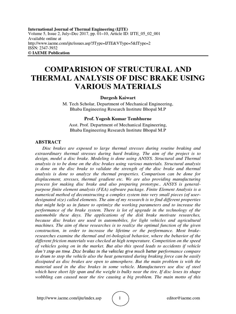 Comparision of Structural and Thermal An | PDF | Deformation ...