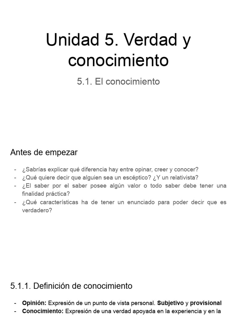 Conocimiento: Definición y Tipos | PDF | Conocimiento | Razón