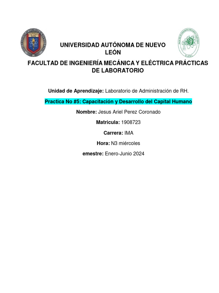 Practica 5 RH | PDF | Gestión de recursos humanos | Business