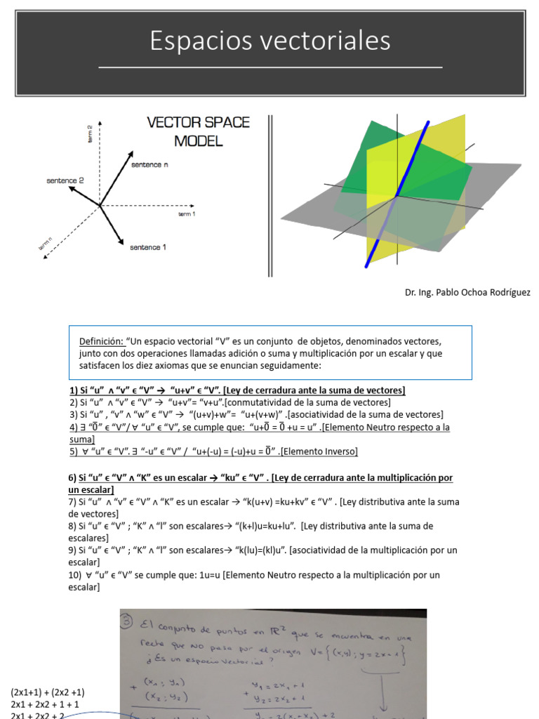 Unidad VIII - Espacios Vectoriales | PDF | Base (álgebra lineal) | Espacio vectorial