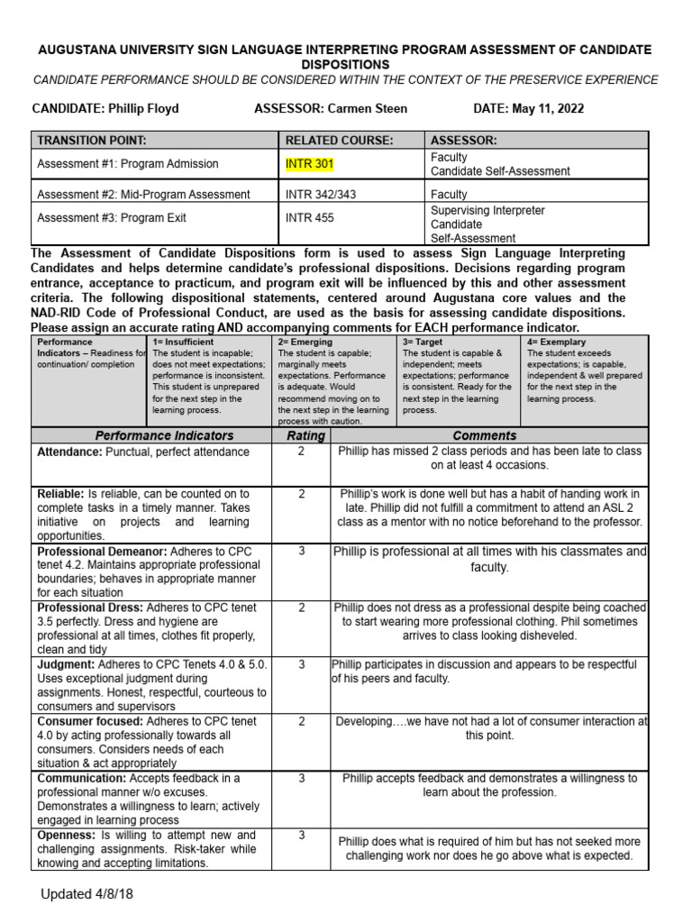 Phillip Floyd Staff Dis | PDF | Human Communication | Cognition