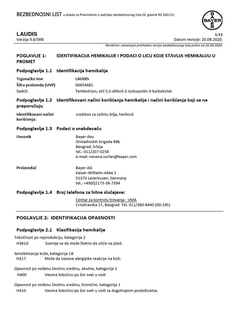 Sds Laudis 2020rev 6 SRB | PDF